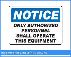 Best Instruction Labels and warring label manufacturer in Ahmedabad, India